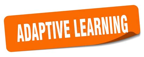 Adaptive Learning Sticker Adaptive Learning Label Stock Vector