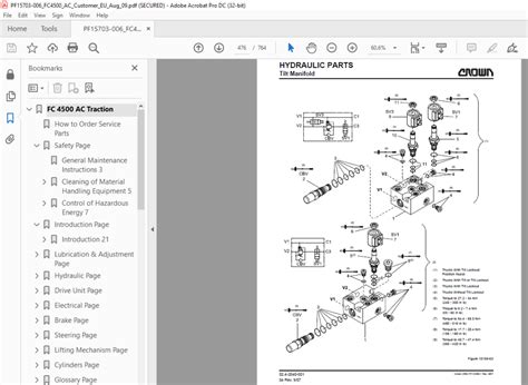 Crown Forklift Fc 4500 Series Ac Traction Service And Parts Manual