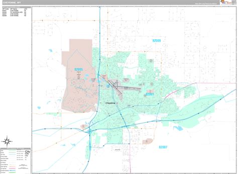Cheyenne Wyoming Zip Code Maps Premium