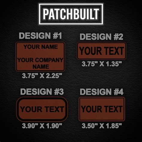 Custom Hook And Loop Name Patch Personalized Leatherette Patch Tag Hook Backed Id Patch 4