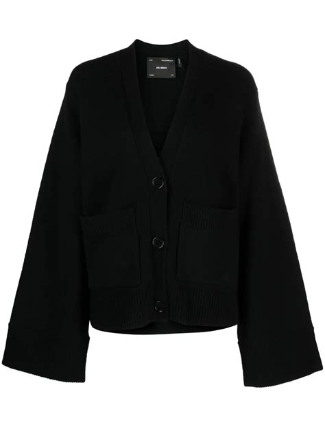 Axel Arigato Memory Boxy Fit Wool Cardigan Black Farfetch Au