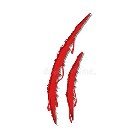 Animal Claw Scratch Cartoon Vector Illustration Stock Illustration