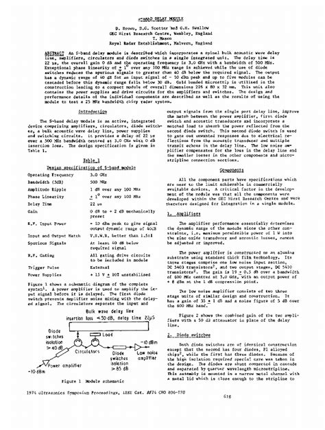 S Band Delay Module Ieee Conference Publication Ieee Xplore