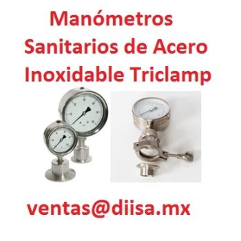 Manometros Sanitarios De Acero Inoxidable Extremos Triclamp De 15 Y 2