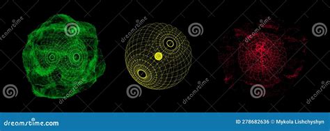 Vector Futuristic Sphere Of Particles And Lines Network Connection Big Data Abstract