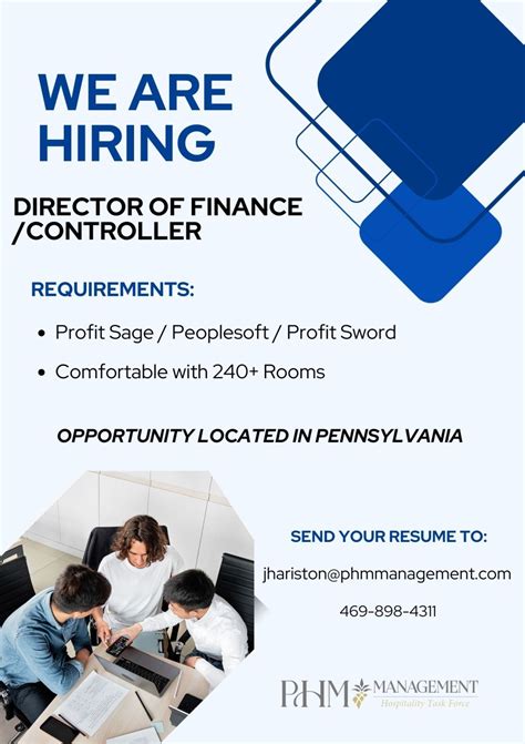 Phm Management On Linkedin 🚨 Attention 🚨 Phm Is Seeking A Director Of Financecontroller Permanent