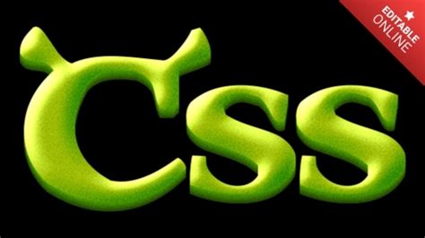 Css Shrek Font Text Effect Generator