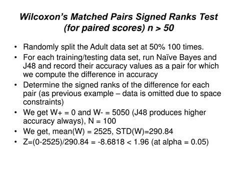 Ppt Wilcoxons Rank Sum Test Two Independent Samples N1 N2 ≤ 25 Same Distributions