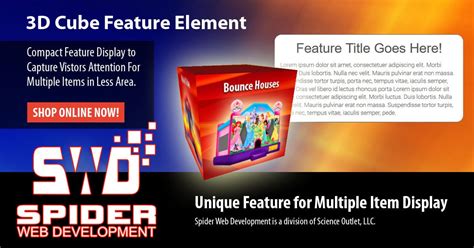 This New 3d Cube Feature Element Spider Web Development