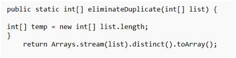 Solved Public Static Int ﻿eliminateduplicateint