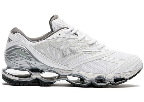 Mizuno Wave Prophecy Ls White Silver Harbor Mist Mens D1ga333702 Gb