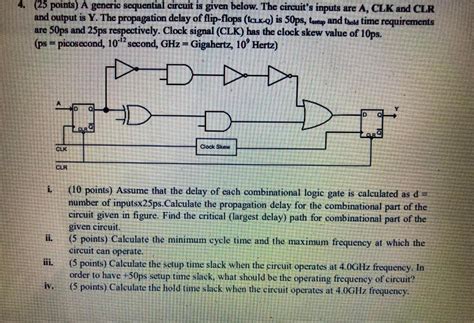Solved 4 25 Points A Generic Sequential Circuit Is Given