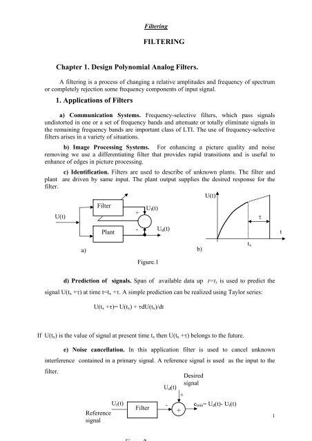 design of analog filters
