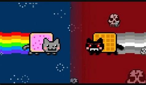 Good Vs Evil Nyan Cat Neon Cat Nya Cat