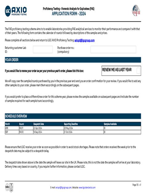 Fillable Online Forensic Analysis For Explosives Fae Proficiency Testing Fax Email Print