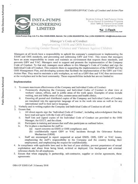 Managers Code Of Conduct Pdf Domestic Violence Occupational