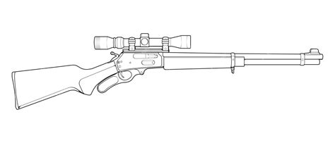 Premium Vector Firearms Line Art Style Shooting Gun Weapon