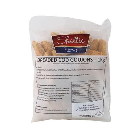Goujons Cod Breaded And Frozen