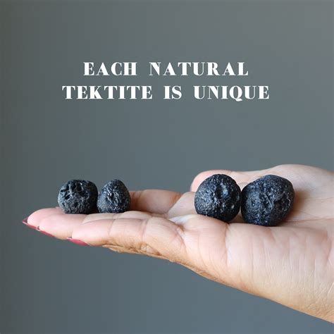 Black Tektite Pair Round Protection Space Stones — Satin Crystals