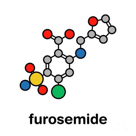 Furosemide Diuretic Drug 3 Art Print By Science Photo Library