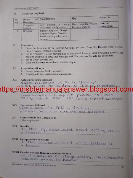 Fundamentals Of ICT Solved Lab Manual Pdf Manual Answer MSBTE