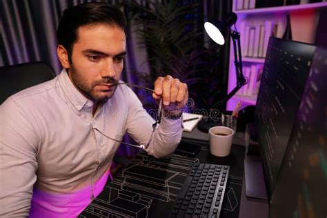 Working Smart It Developer Analyzing Data Software Development On Pc