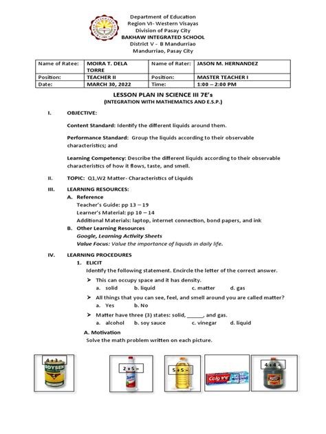 Cot1 Science Pdf Taste Learning