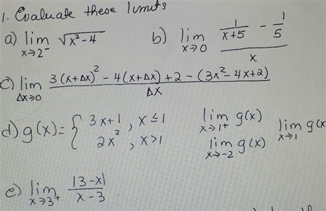 solved evaluate these limit