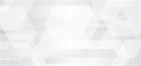 Abstract Banner Web White And Gray Geometric Hexagon Overlapping
