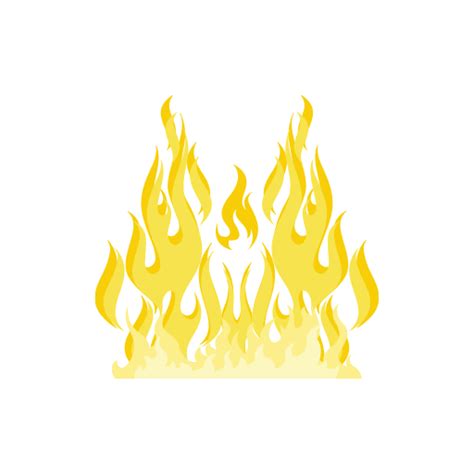 Free Yellow Colored Fire Flame Element Template To Edit Online