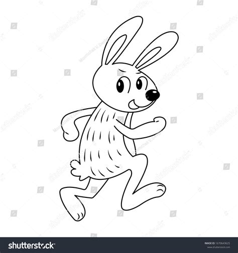 Running Hare Vector Illustration Cartoon Isolated Stock Vector Royalty Free 1670643625