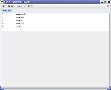 Now Click On Input And Then Build Ll1 Parse Table Your Window