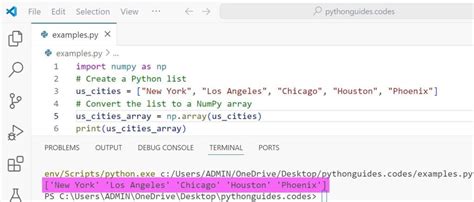 How To Convert A List To An Array In Python?
