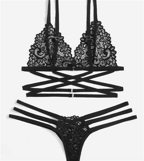 Sexy Criss Cross Lace Lingerie Set Bare Fantasies Your Favourite
