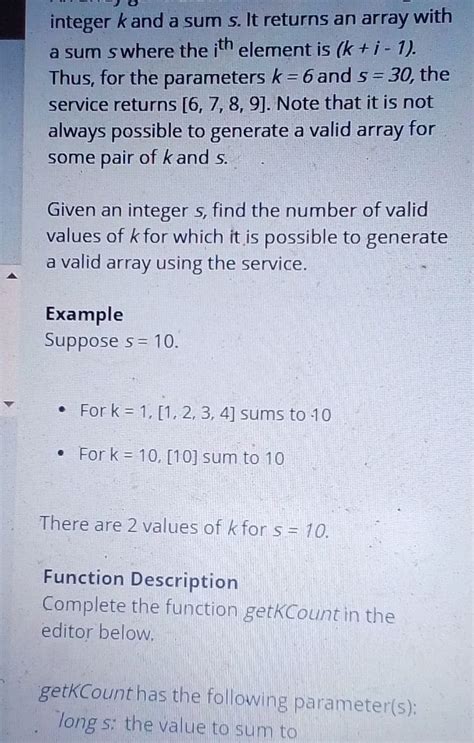 Given An Integer S Find The Number Of Valid Studyx