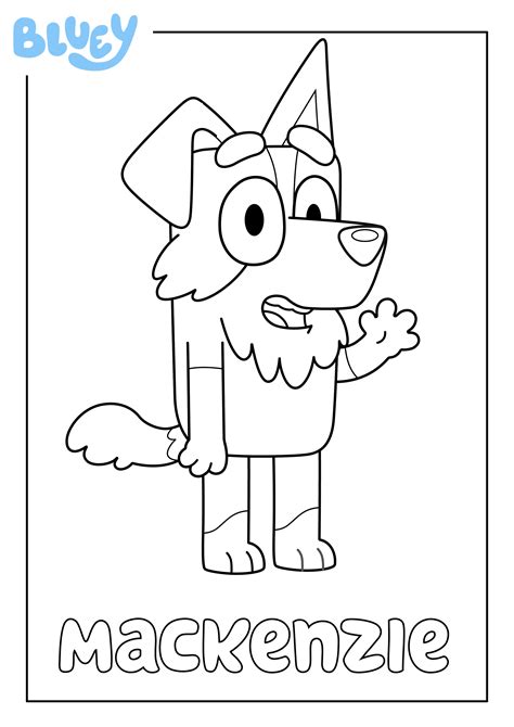 Bluey Mackenzie Coloring Pages