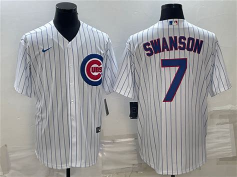 Chicago Cubs 7 Dansby Swanson White Cool Base Jersey Tte Tradingltd Tteroom