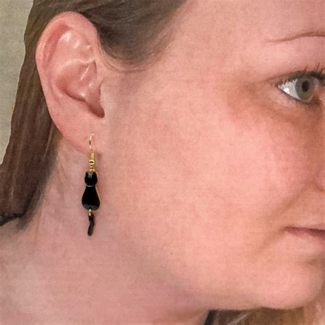 Black Cat Earrings Simplyrose Jewelry