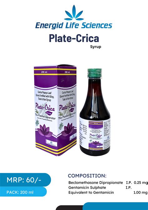 Plate Crica Syrup Beclomethasone Dipropionate And Gentamicin Sulphate