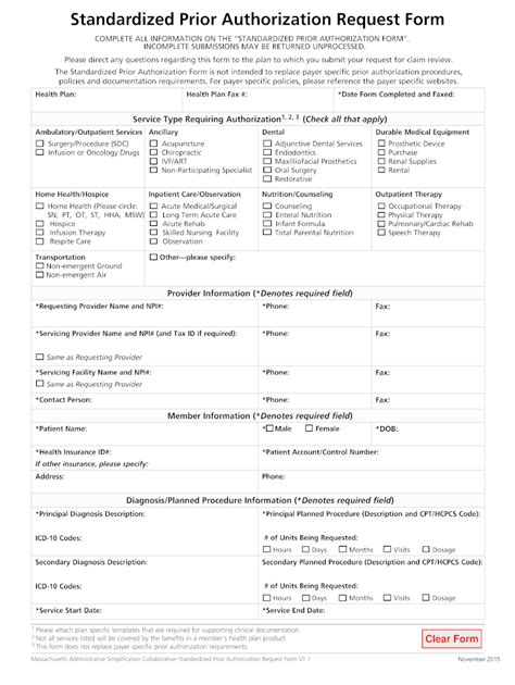 Standardized Prior Authorization Request Form Fill Out And Sign Online Dochub