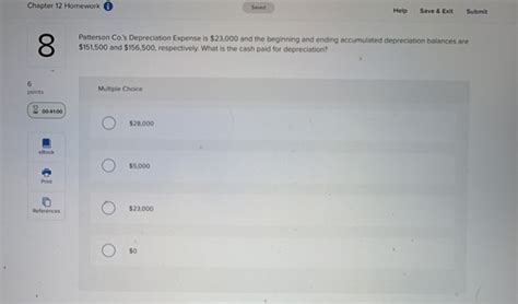 Solved Chapter 12 Homework Saved Help Save And Exit Submit 8