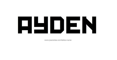 Ayden Name Tattoo Designs