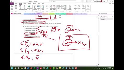Engr115 Lecture 3 Dynamics Problem Solving Algorithm Youtube