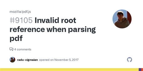Invalid Root Reference When Parsing Pdf · Issue 9105 · Mozillapdfjs · Github