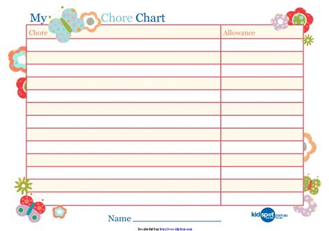 Basic Reward Chart For Girls Pdfsimpli