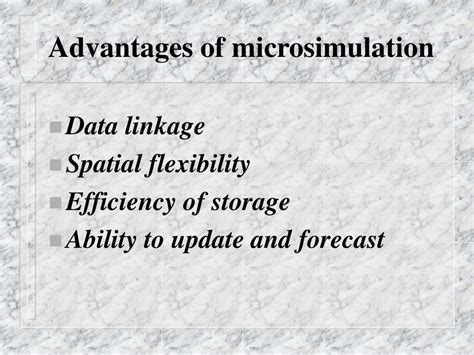 Ppt Exploring Microsimulation Methodologies For The Estimation Of