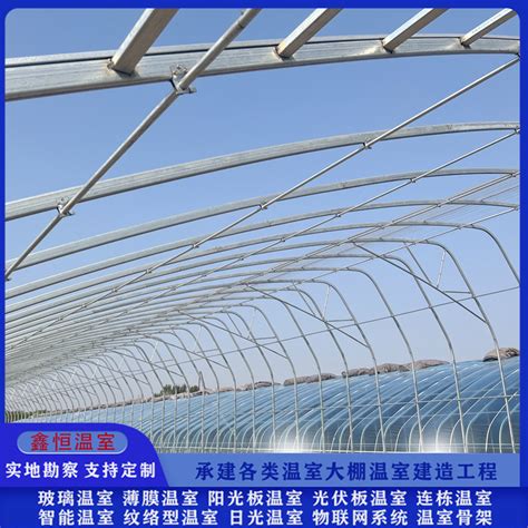 连栋薄膜温室 鑫恒 日光大棚 蔬菜种植大棚 椭圆管棚 保暖效果好 百度爱采购