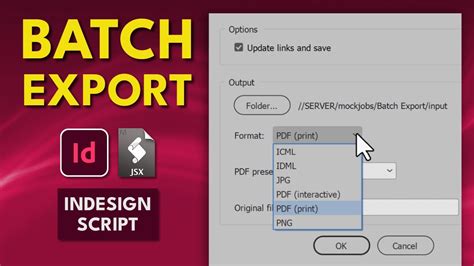 Indesign Script Batch Export Youtube