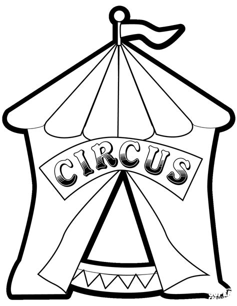 Circus Tent Coloring Sheet