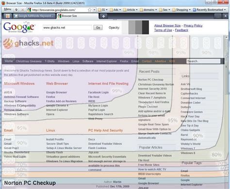 Google Browser Size GHacks Tech News